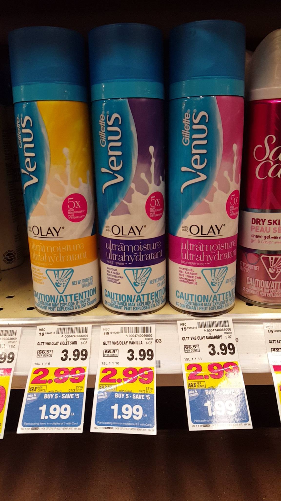 Venus Olay Shave Gel just $.99 - Kroger Couponing