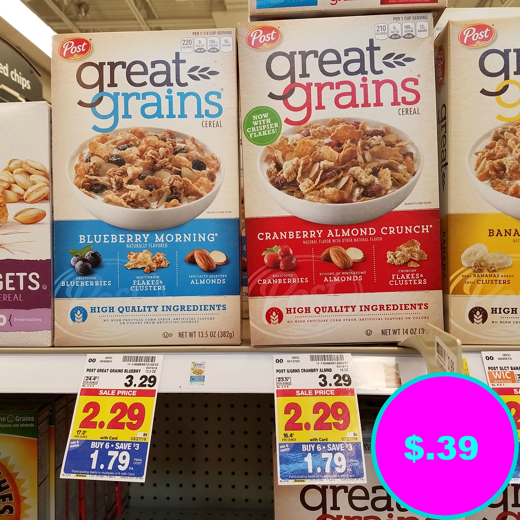 Great Grains Cereal just $.39 - Kroger Couponing