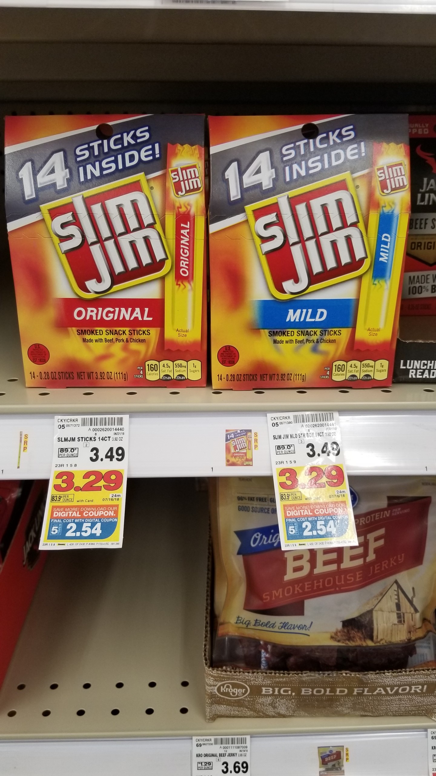 Slim Jim just $2.54 - Kroger Couponing