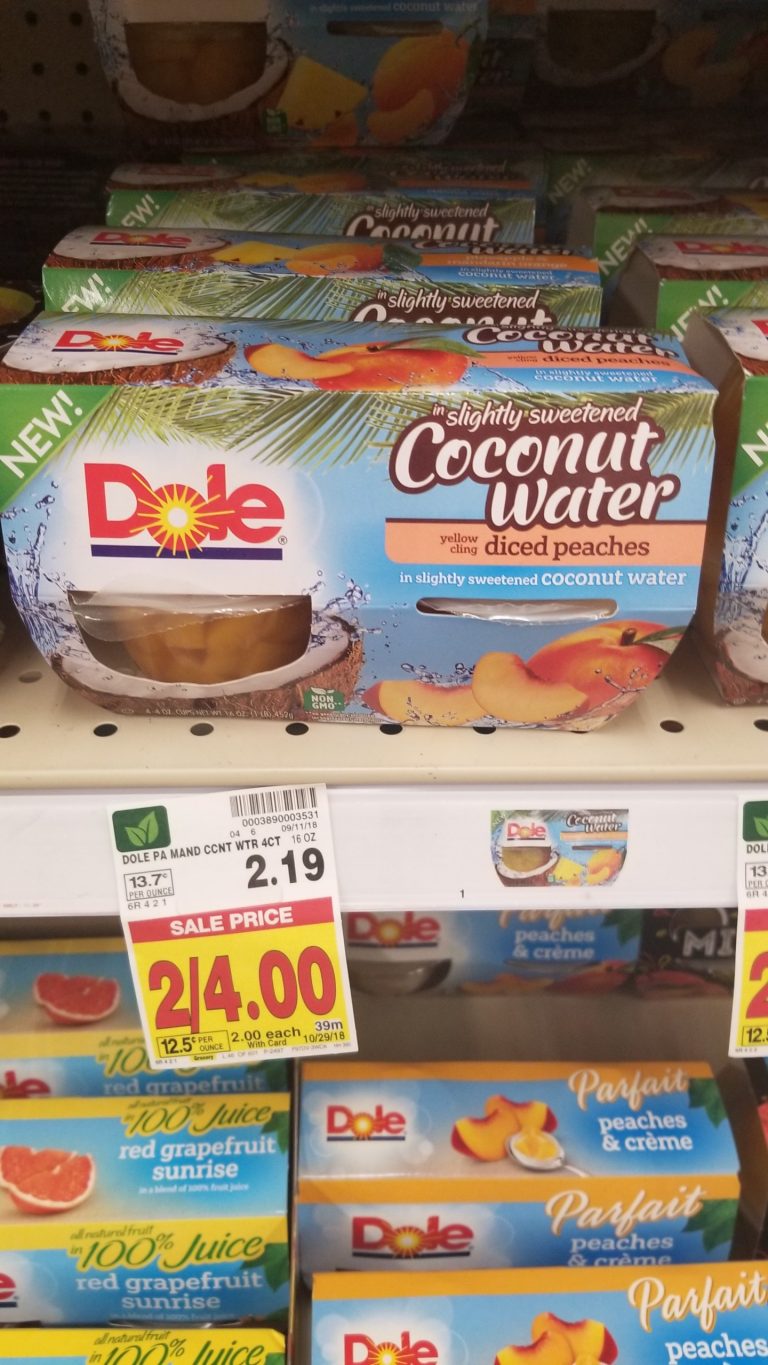 Dole Fruit Bowls in Coconut Water just $1.25 - Kroger Couponing