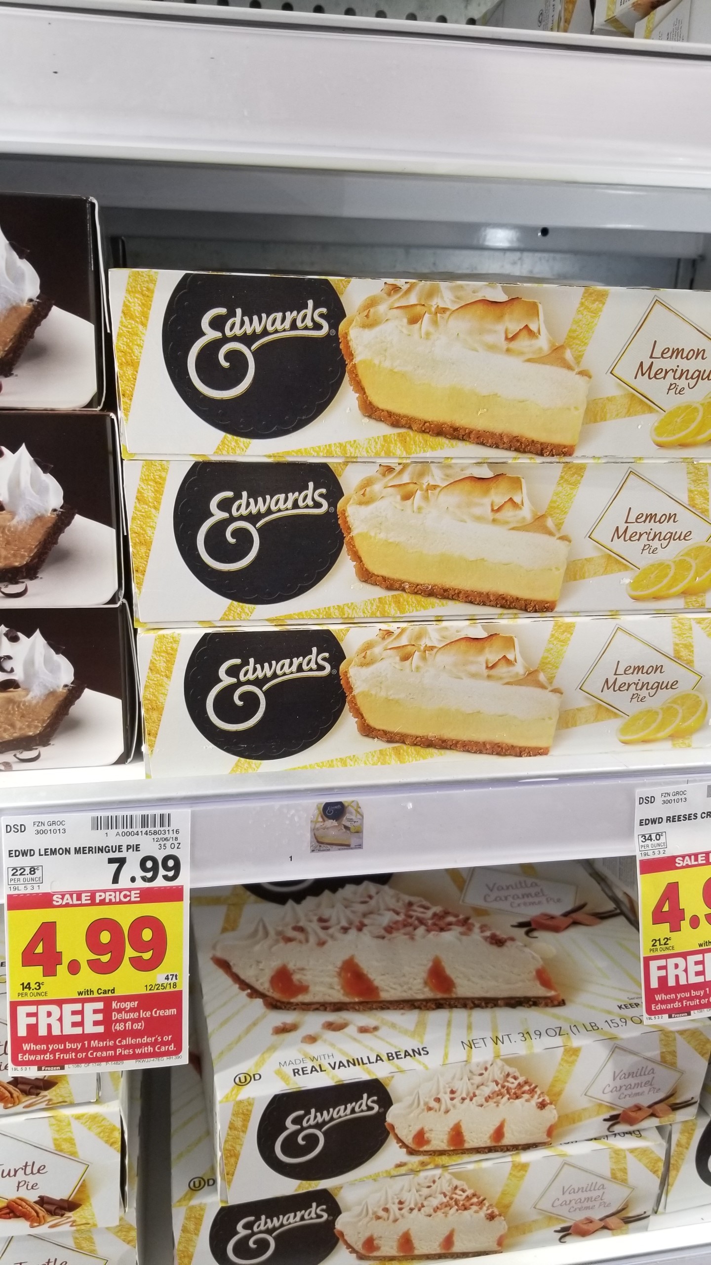 Edwards Pie $3.99 PLUS FREE ICE CREAM! - Kroger Couponing