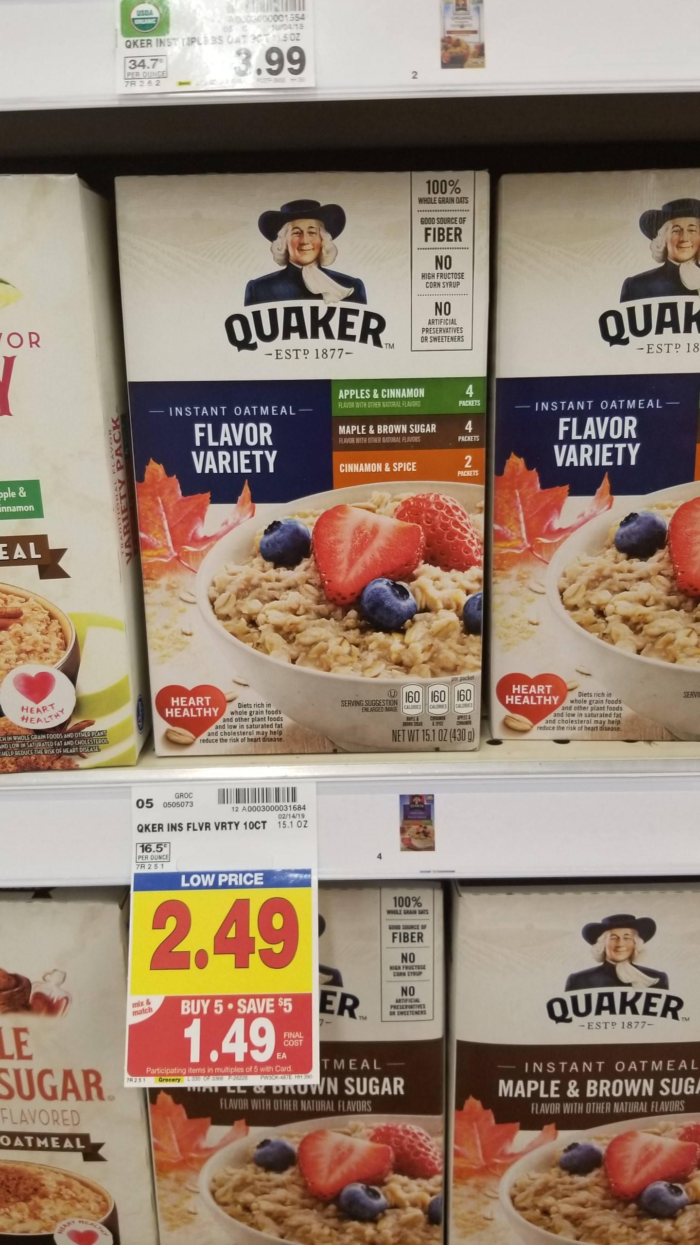 Quaker Instant Oatmeal just $.99 - Kroger Couponing