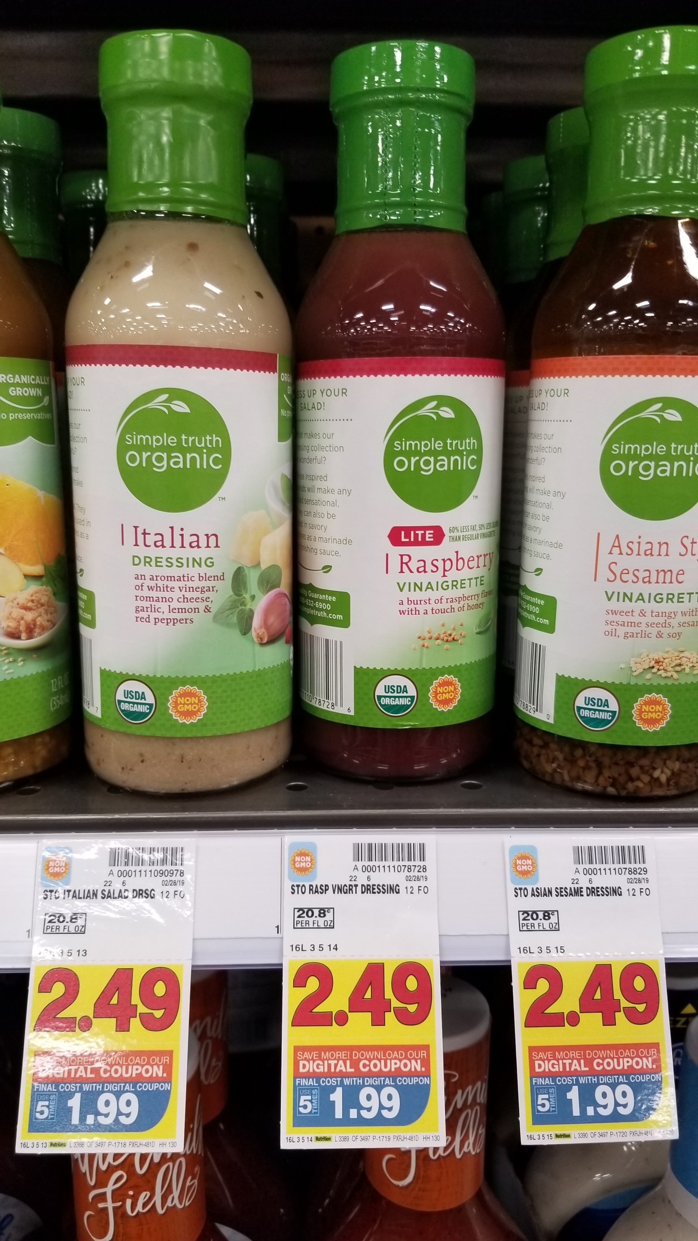 Simple Truth Organic Dressing just $1.99 - Kroger Couponing